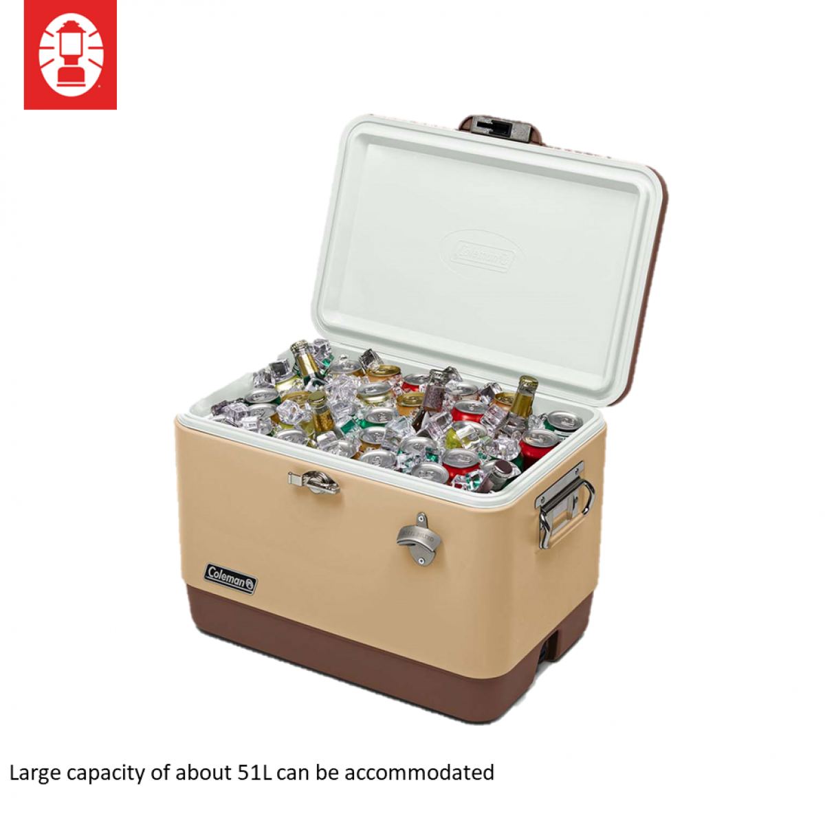 54QT Steel Belt Cooler Butternut